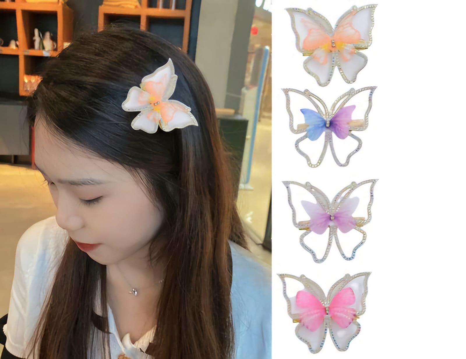 Random Color Big Butterfly hair Pin – Medbuddies